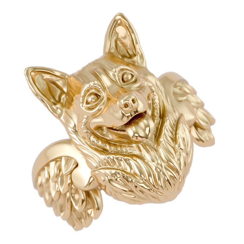 Corgi Angel Wings Memorial Ring – TINY BLING
