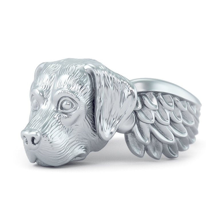 Labrador Retriever Angel Wings Memorial Ring – TINY BLING