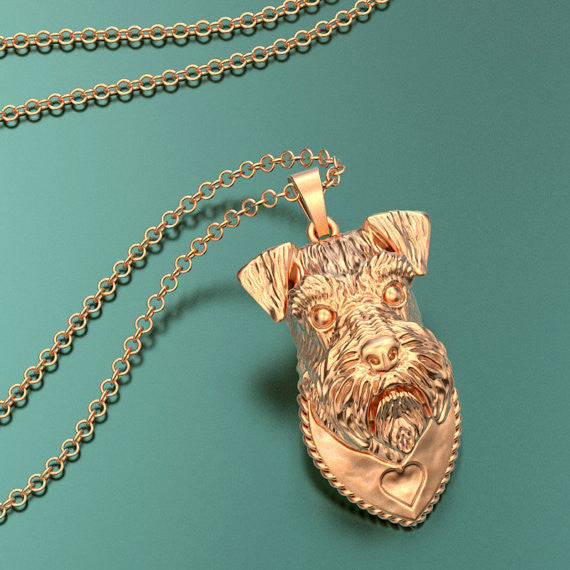 Miniature Schnauzer Breed Jewelry Heart Pendant – Tiny Bling